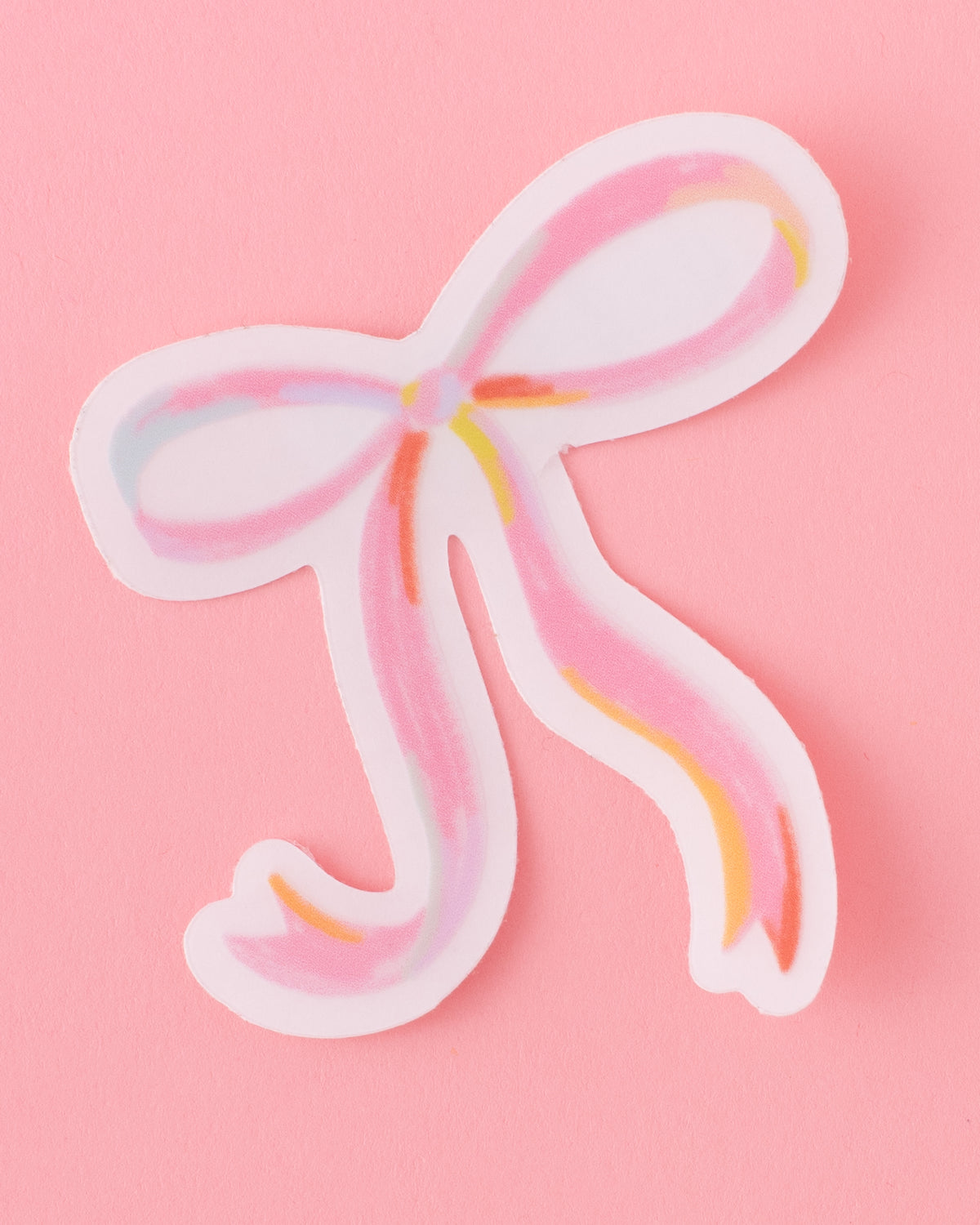 Pink Rainbow Bow Sticker – Kitsch & Color