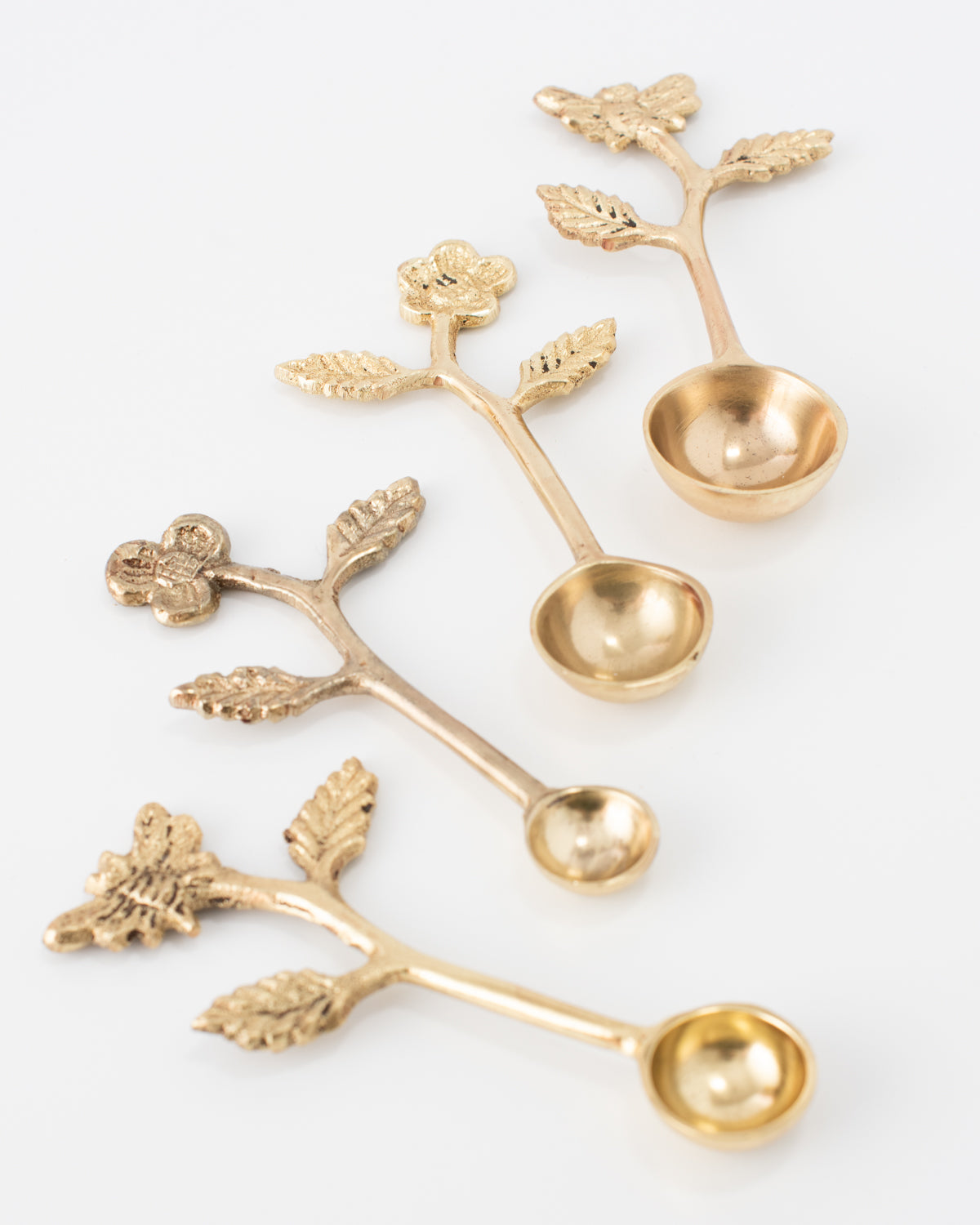 Gold Flower and Leaf Measuring Spoons – Kitsch & Color