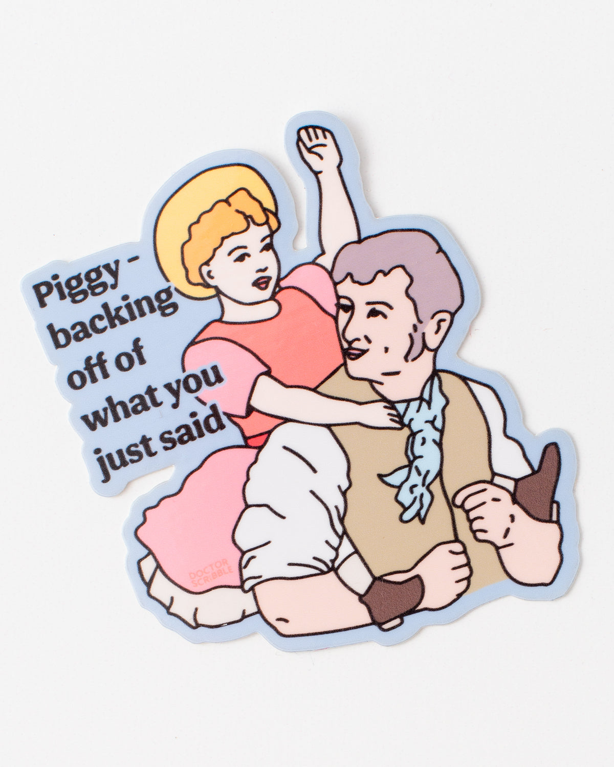 Piggy Backing Sticker – Kitsch & Color