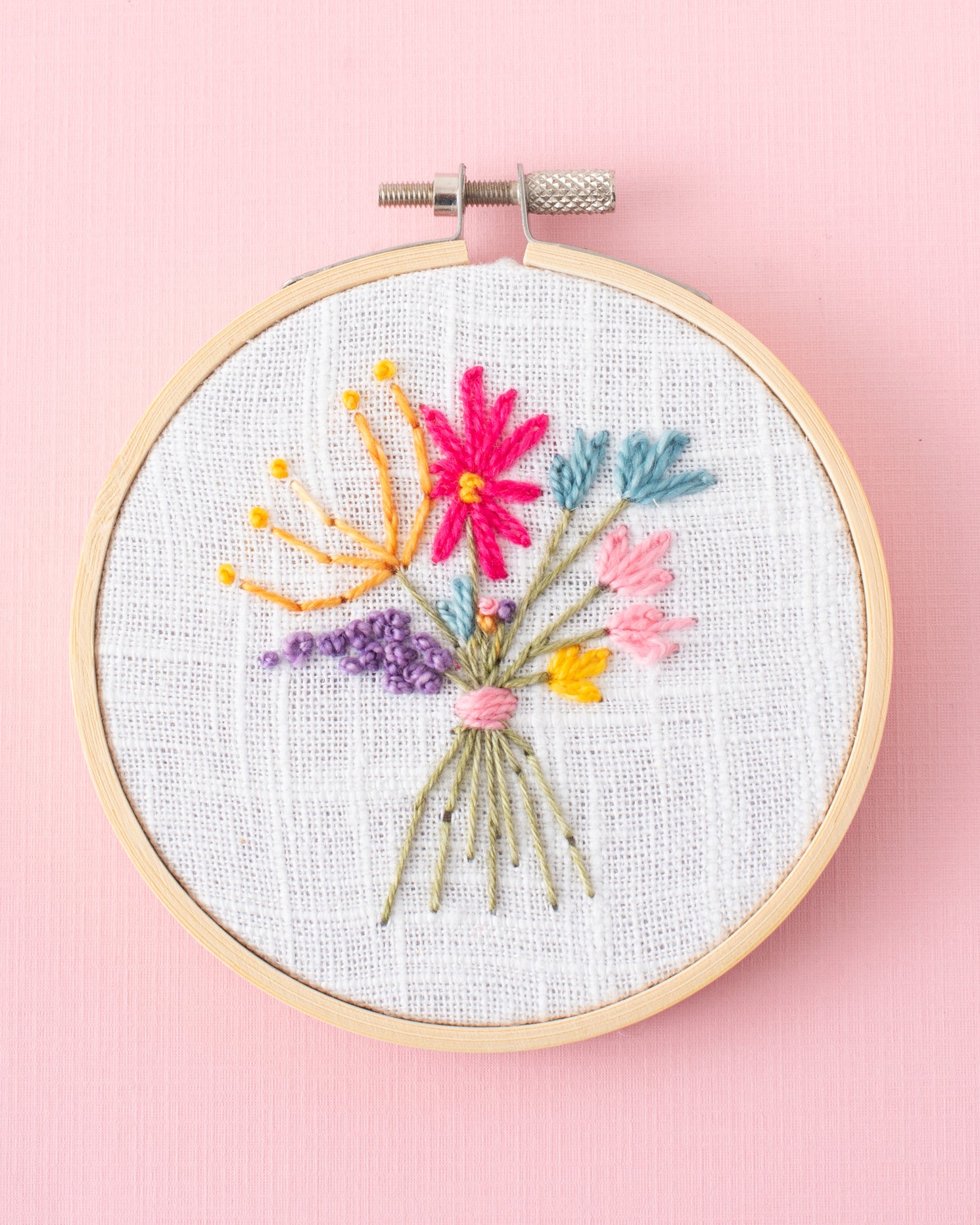 Wildflower Bouquet Embroidery Hoop – Kitsch & Color